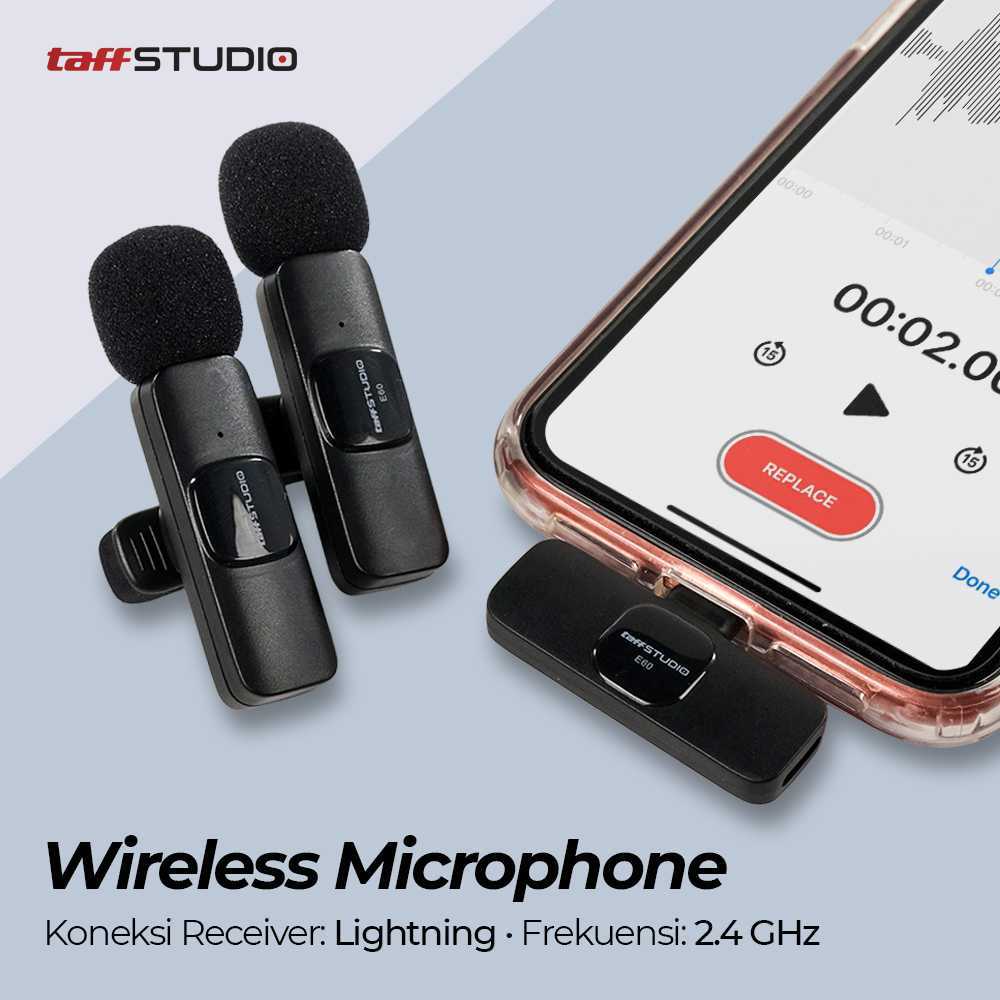 Jual MICROPHONE MINI WIRELES MICROPONE WIRELES MINI JEPIT LIGHTNING ...