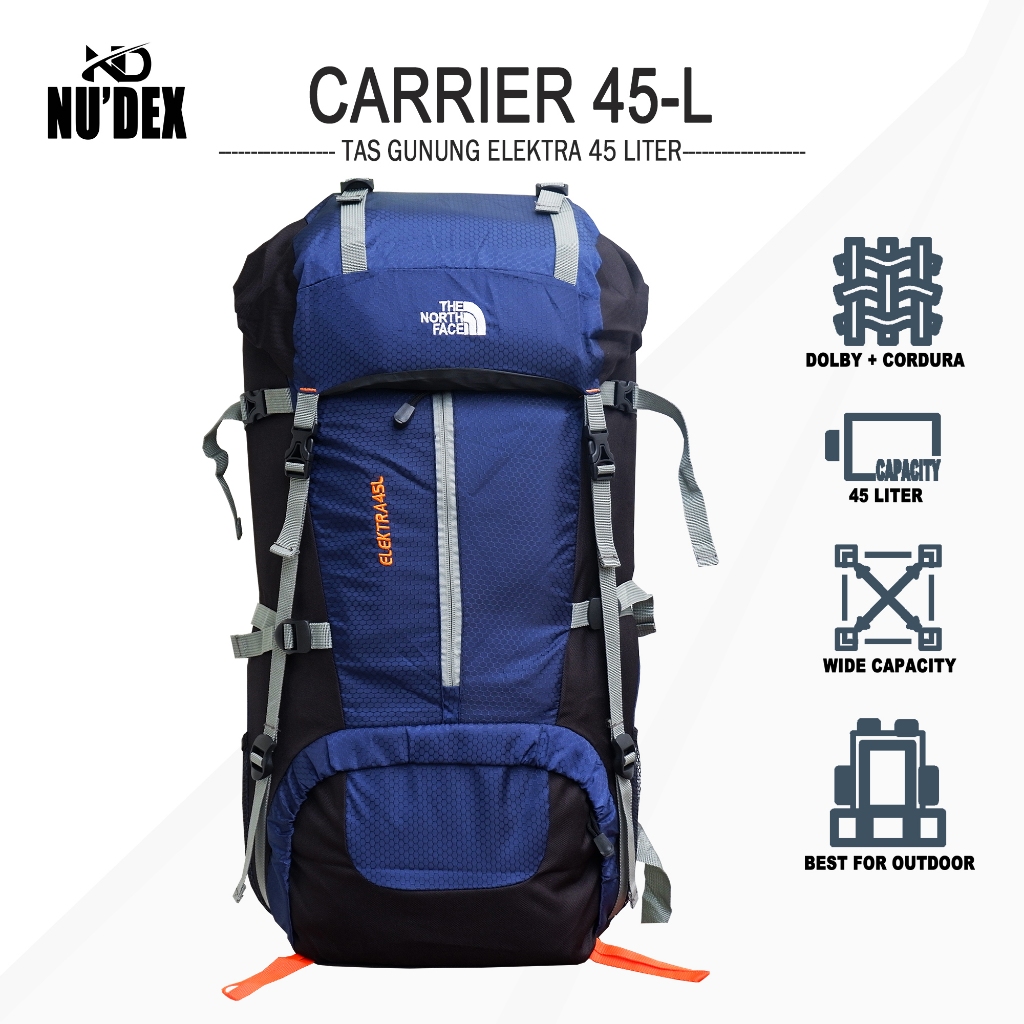 Jual carrier 45 liter tas gunung elektra 45L tas hiking outdoor ransel camping keril pendaki ...