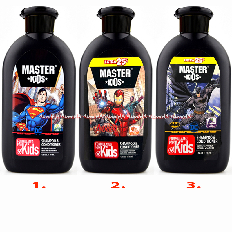 Jual Master kids 130ml Shampoo & Conditioner Anak Super Hero Sampoo ...