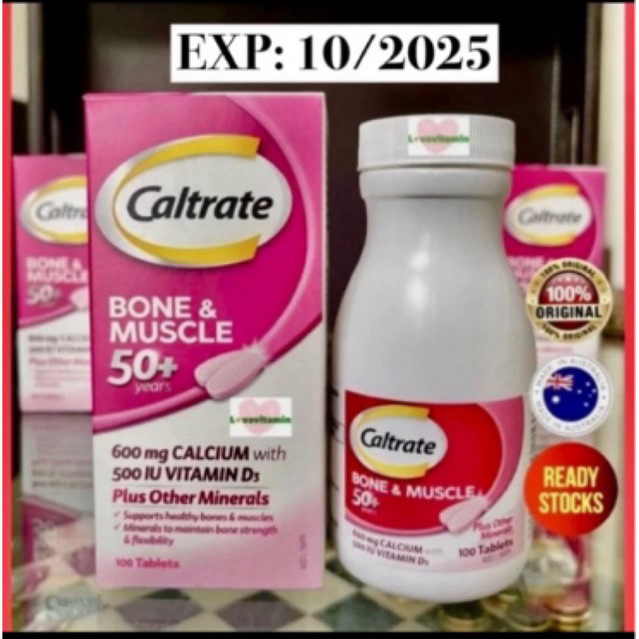 Jual Caltrate Bone & Muscle for 50+ years Calcium Vitamin D3 | Shopee ...