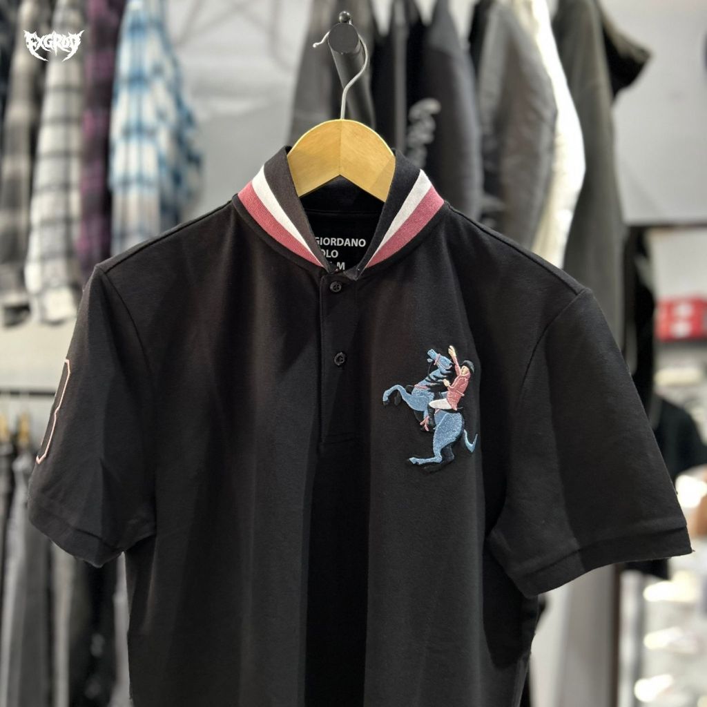 Jual Polo Shirt GIORDANO NAPOLEON 3D (HOLOGRAM) Original - Size XS, S, M, L, XL, XXL - Black ...