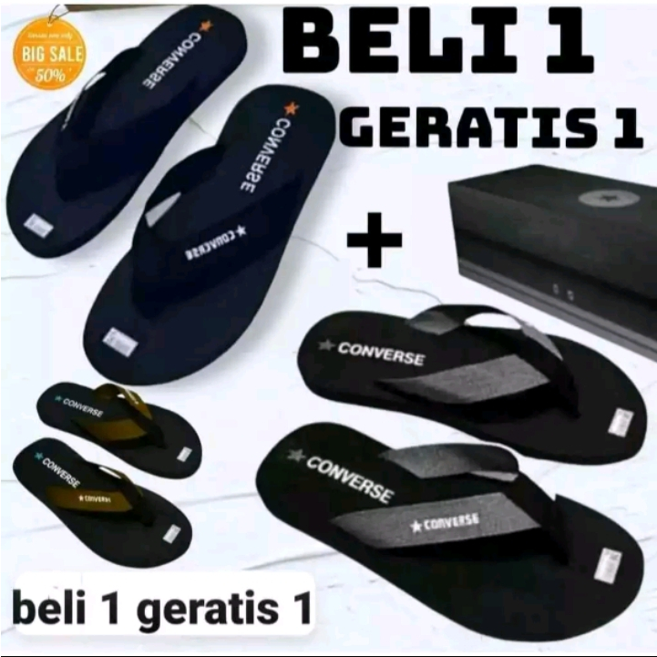 Jual Promo Beli 1 Gratis 1 Sandal Jepit Pria Dewasa New 2023 / Sandal Jepit Distro Pria Dewasa ...