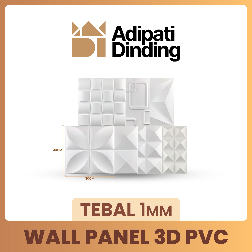 Jual WALL PANEL 3D PVC UKURAN 30CM X 30CM DEKORASI DINDING WALLPAPER ...
