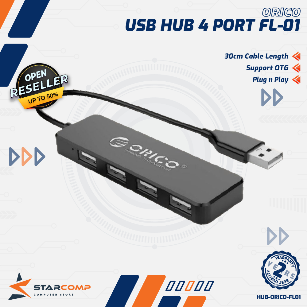 Jual Orico Usb2.0 Hub 4-Port - FL01 / Usb Hub Orico 4 Port FL-01 / FL ...
