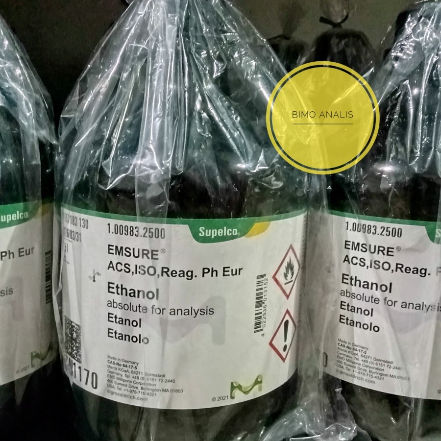 Jual Ethanol Merck 100983 500 mL / Alkohol Absolute 99% / Etil Alkohol Pro Analis | Shopee Indonesia