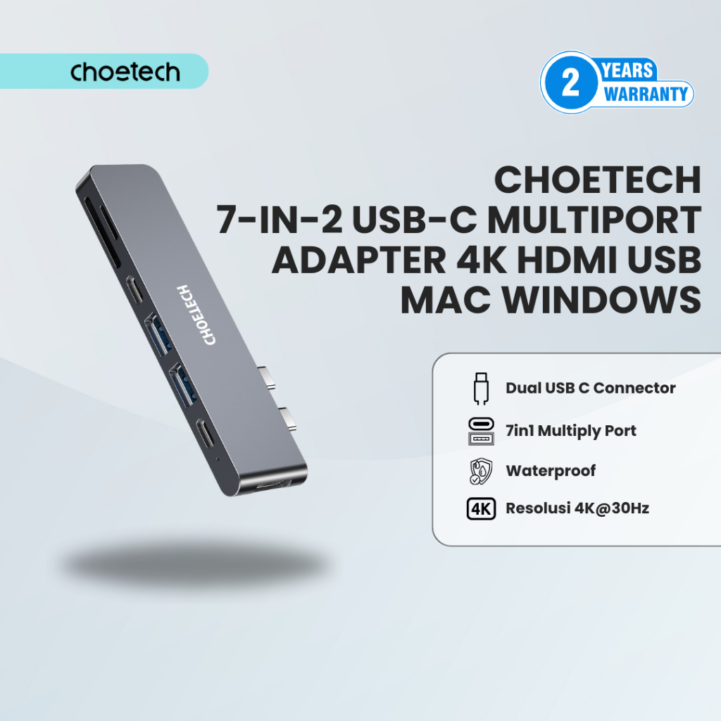 Jual Choetech 7-In-2 USB-C Multiport Adapter | Shopee Indonesia