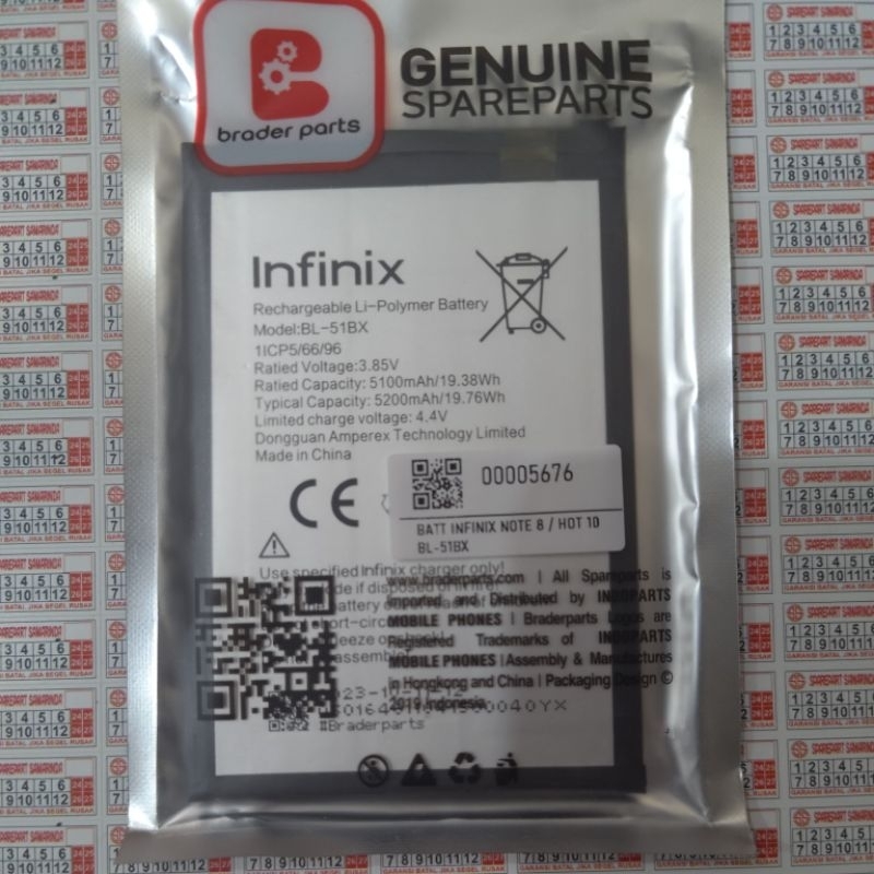 Jual BATERAI INFINIX NOTE 8 / HOT 10 / HOT 11 BL-51BX | Shopee Indonesia