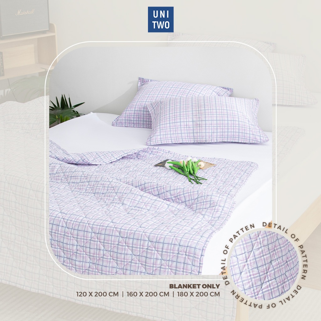 Jual UNITWO [BED COVER ONLY] Bedcover Motif Kotak-kotak Kecil, Motif ...