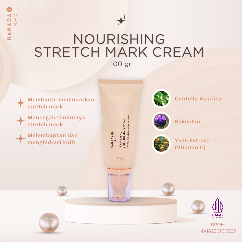 Jual Hanada Nourishing Stretch Mark Cream | Shopee Indonesia