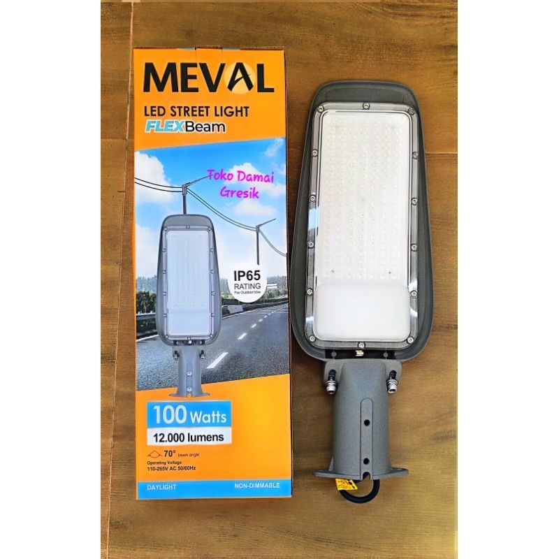 Jual Meval Street Light Led 100W putih Flexbeam AL1-10A. Flexibel lampu ...