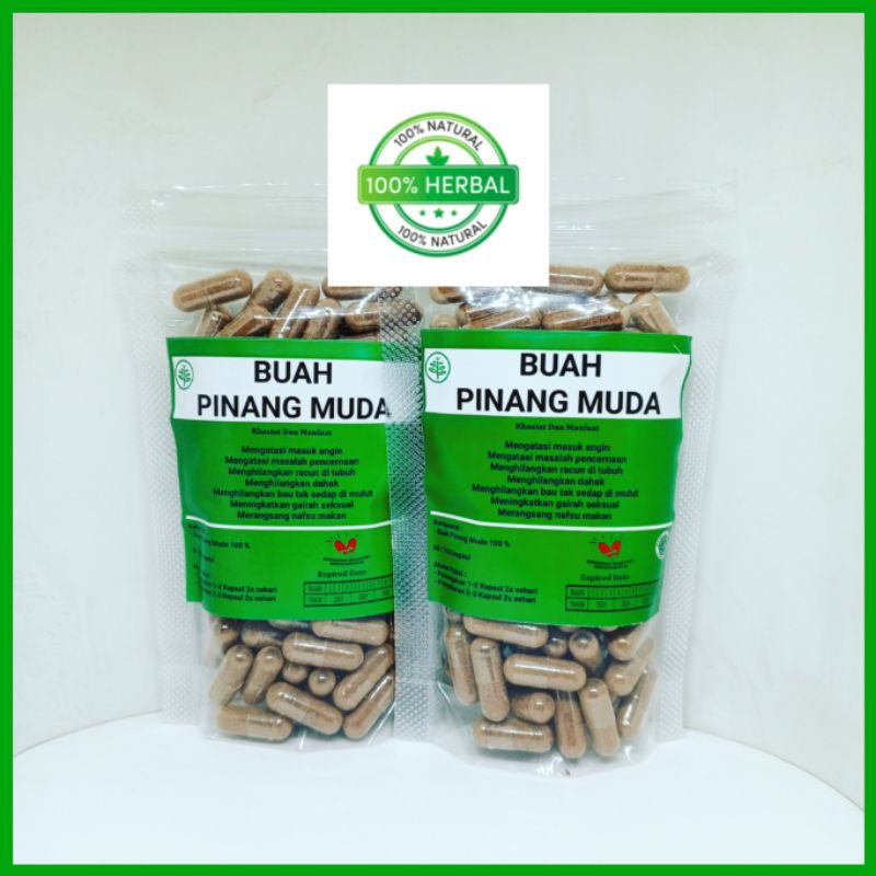 Jual herbal buah pinang muda isi 100 kapsul | Shopee Indonesia