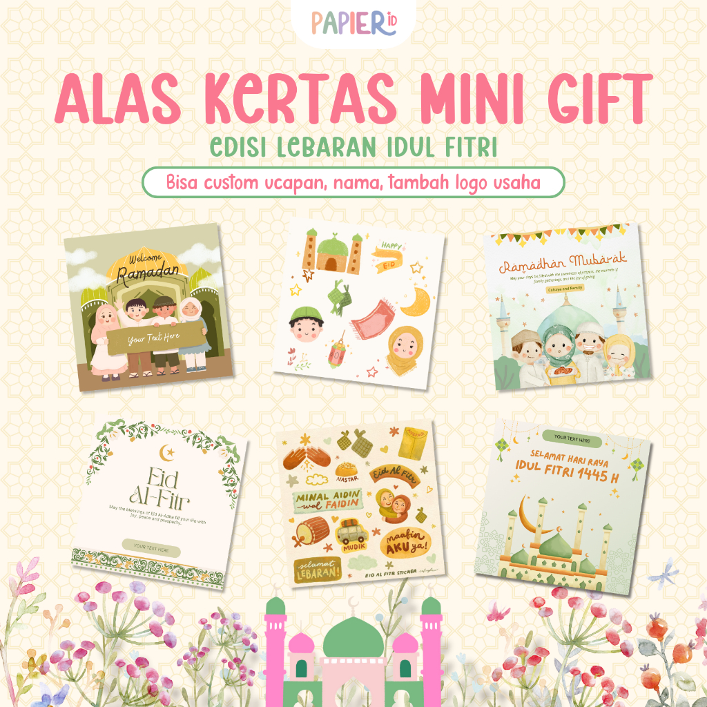 Jual Alas kertas Alas Packing Alas Mini Gift Alas Snack Edisi Lebaran ...