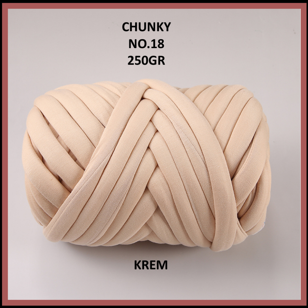 Jual Benang Rajut Chunky Yarn Jumbo Cotton Tube Knit Benang 250Gr ...