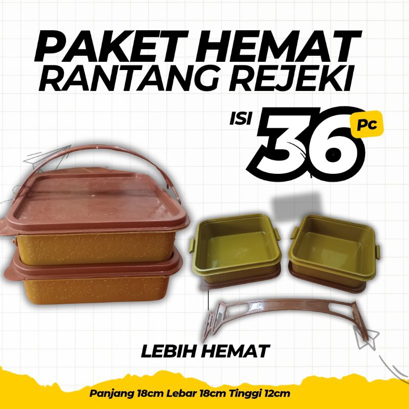 Jual ( ISI 36PC ) PAKET HEMAT RANTANG REJEKI SUSUN 2 / RANTANG KOTAK ...