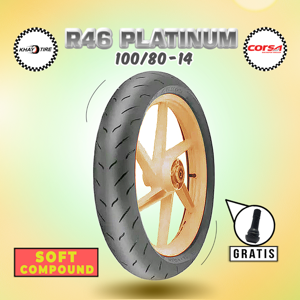 Jual Promo Ban Soft Compound Motor Matic CORSA R46 PLATINUM 100/80 Ring ...
