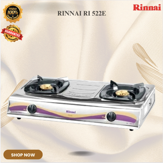 Jual RINNAI KOMPOR GAS 2 TUNGKU RI 522E/RI522E/RI-522E/RI 522E/RINNAI ...