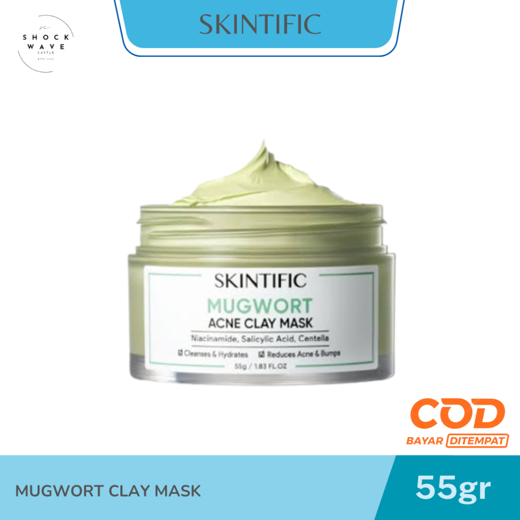 Jual SKINTIFIC Clay Mask Mugwort Jar 55gr | Shopee Indonesia
