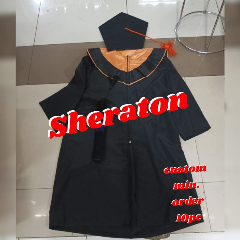 Jual custom baju toga wisuda toga wisuda mahasiswa bahan twist+tabung ...
