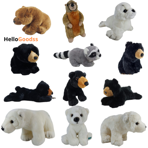 Jual Boneka Binatang Polar Bear Beruang Putih Beruang Hitam Rakun Seal ...
