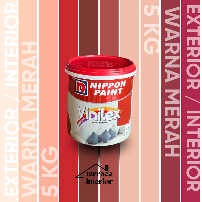 Jual Cat Tembok Vinilex 5000 Interior & Exterior Merah 5 Kg | Shopee ...
