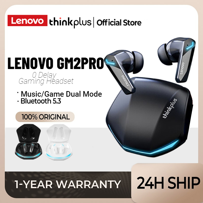 Jual Original Lenovo Thinkplus GM2 Pro Gaming Bluetooth 5.3 Low-Delay Headset TWS Bass HiFi ...