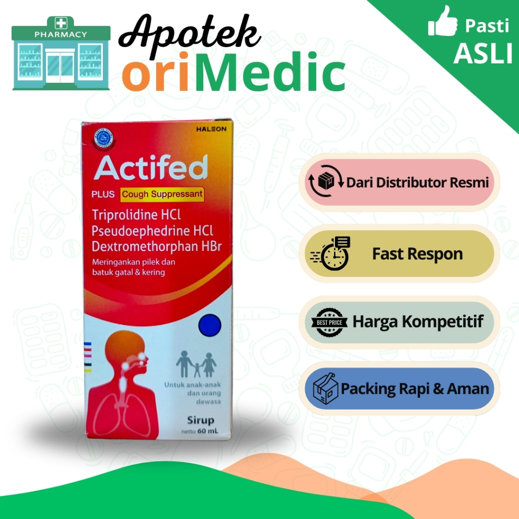 Jual Actifed Plus Cough Supressant Sirup 60 ml (Merah) | Shopee Indonesia