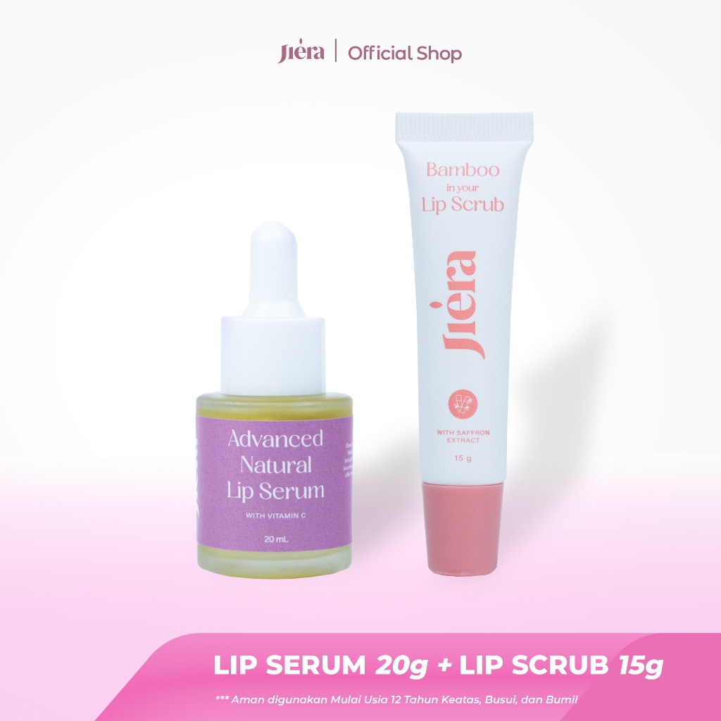 Jual [Bundling] JIERA Natural Lip Serum 20ml + JIERA In Your Lip Scrub ...