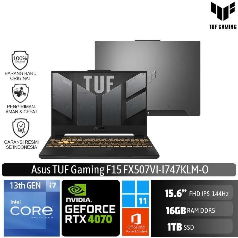 Jual Asus TUF F15 FX507VI I747KLM-O Core i7-13620H 16GB 1TB RTX4070 8GB ...