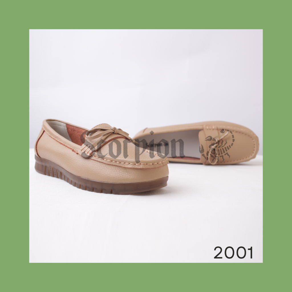 Jual Sepatu Scorpion - 2001 Sepatu Kulit Pantofel Wanita Flat Shoes ...