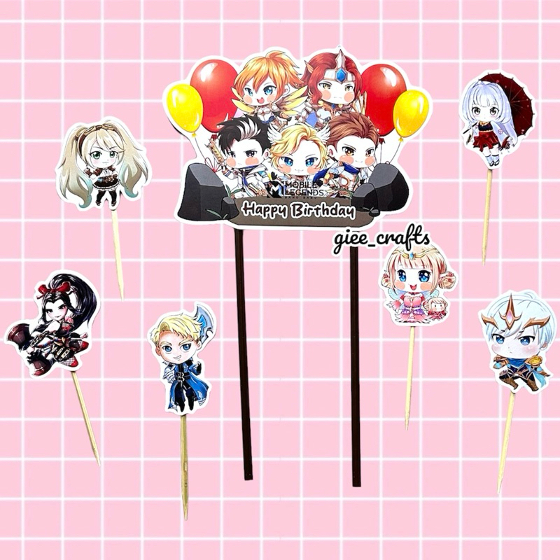 Jual Cake Topper MOBILE LEGEND / Topper Kue MOBILE LEGEND / Hiasan Kue ...