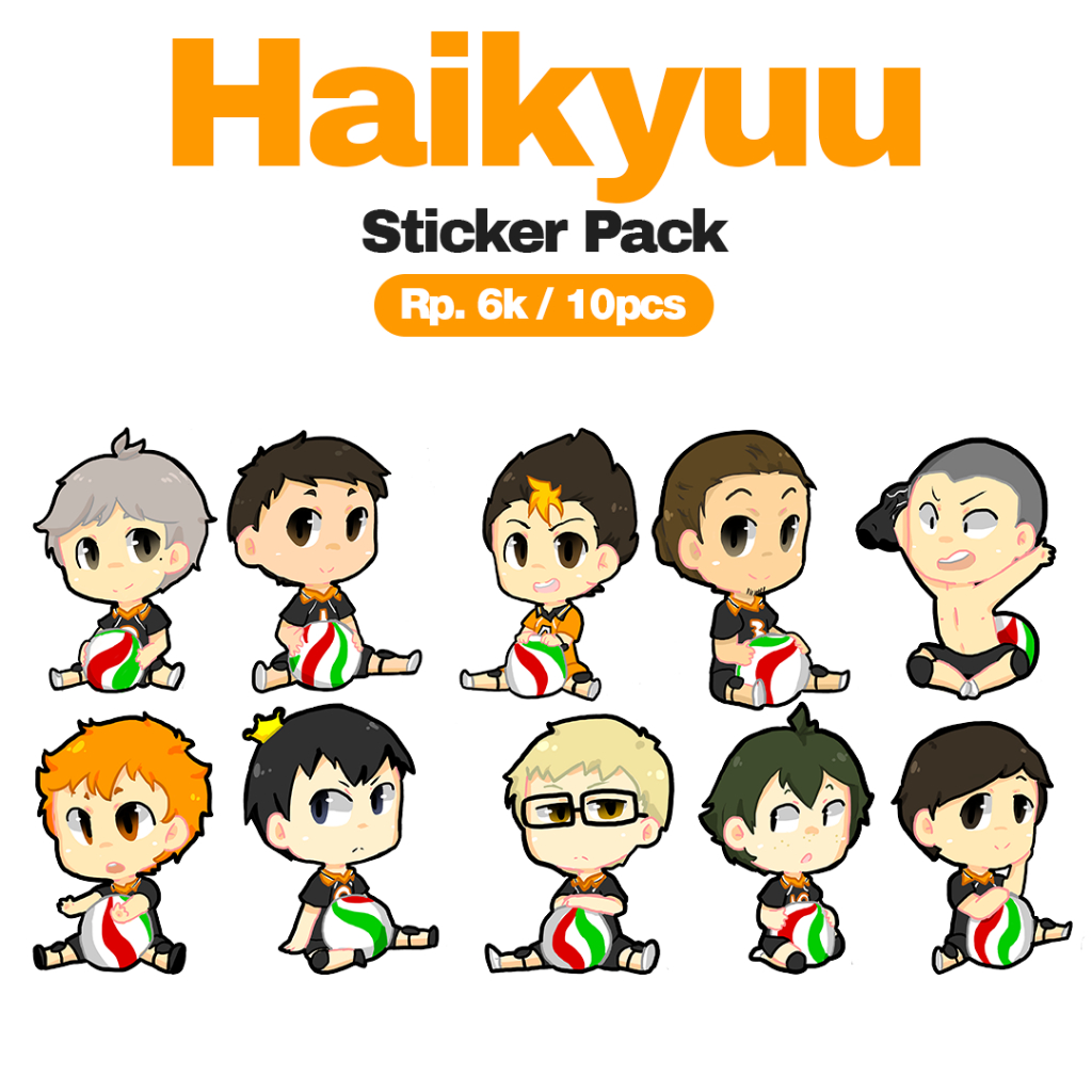 Jual STICKER ANIME HAIKYUU / STICKER AESTHETIC 10pcs / STIKER CUTE ...