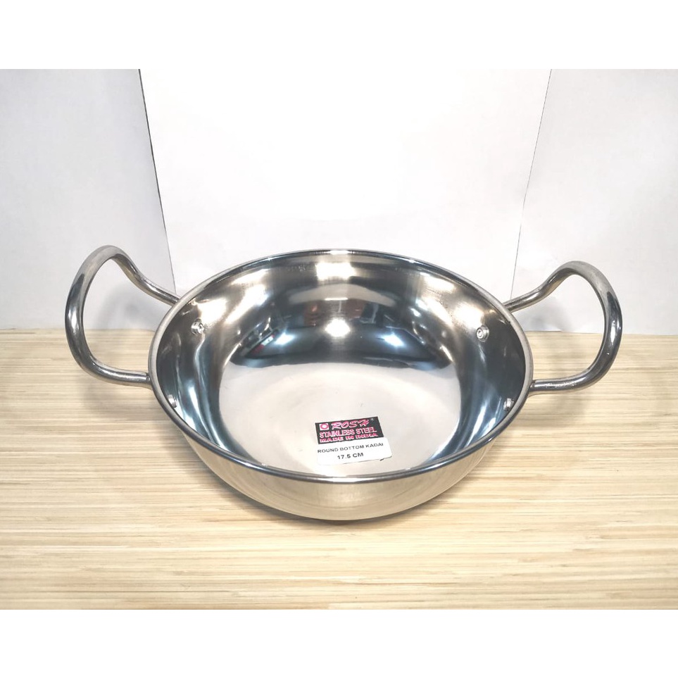 Jual NJ Panci Wajan Mini Stainless 185cm ROSH Kadai 185cm Produk ...