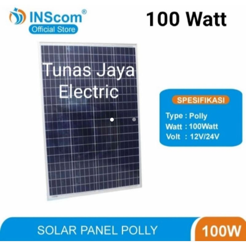 Jual Solar Panel / Panel Surya / Solar Cell 100WP POLY INSCOM | Shopee Indonesia