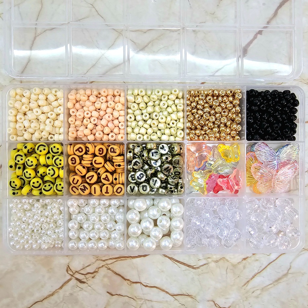 Jual Manik Manik Pasir 1 Box - Manik2 Mote Payet Pasir Paket DIY (BONUS ...