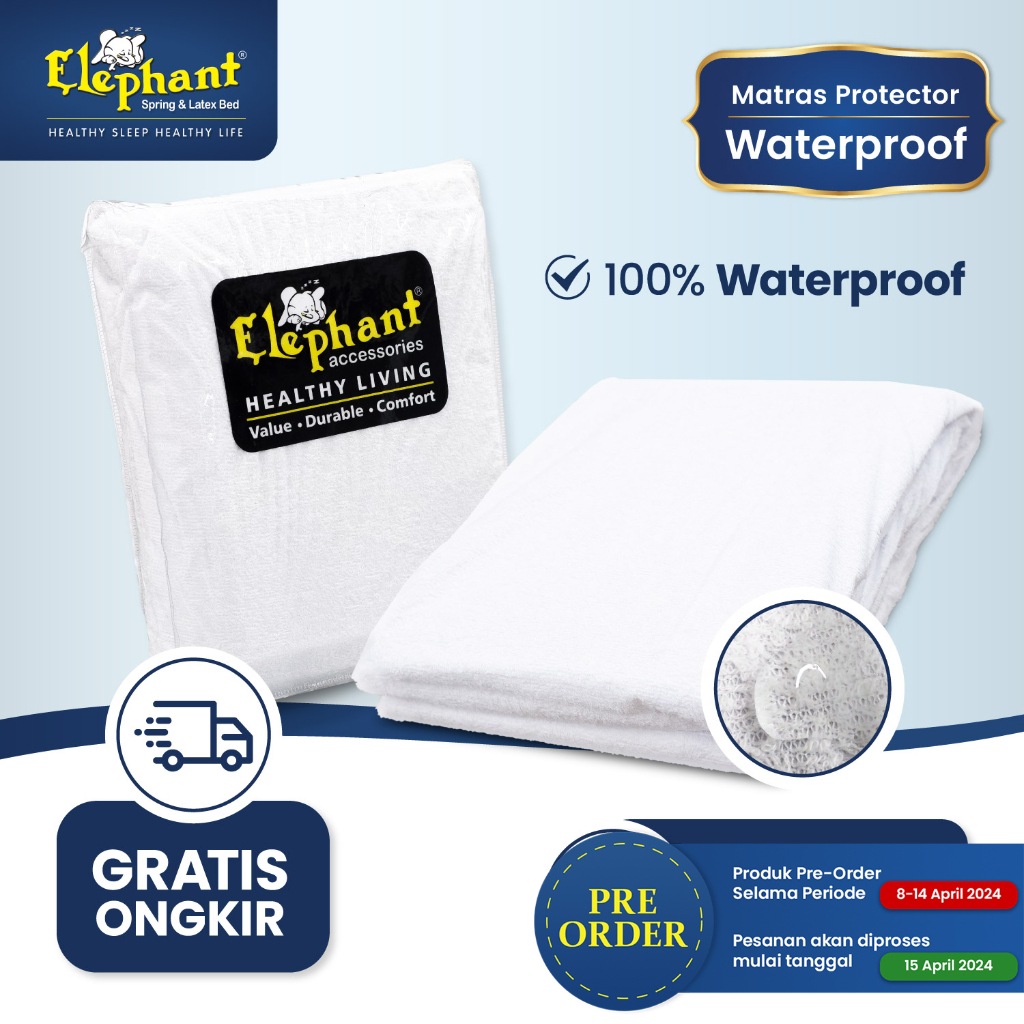 Jual Elephant Matras Protector Waterproof 6D / Anti Air / Anti Ompol ...
