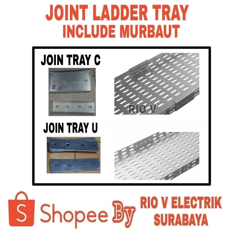 Jual JOIN LADDER W TRAY U dan C ELECTRO 100 MM 50 MM FITTING Jointing ...