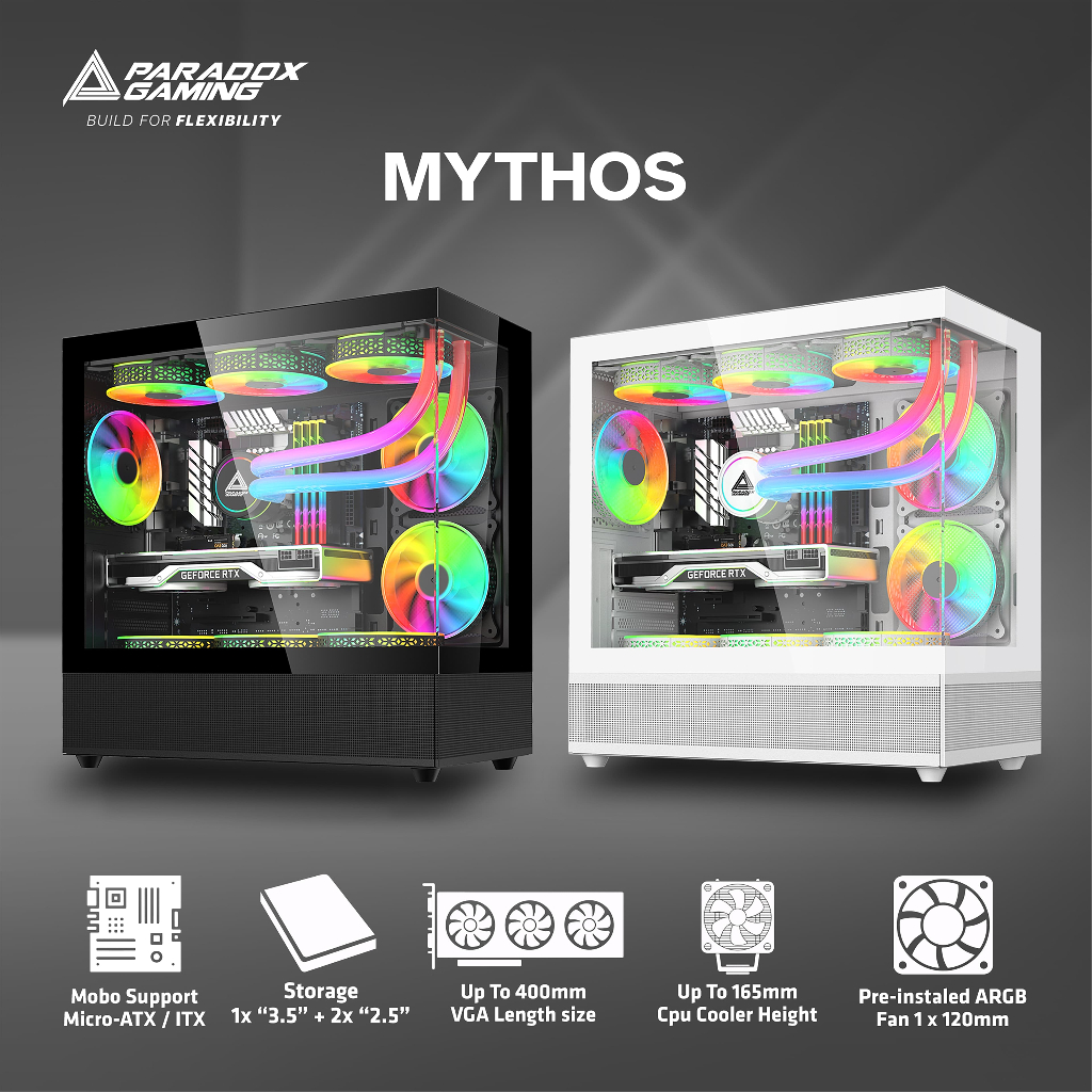 Jual CASING PARADOX GAMING MYTHOS V920 - microATX Gaming Case | Shopee ...
