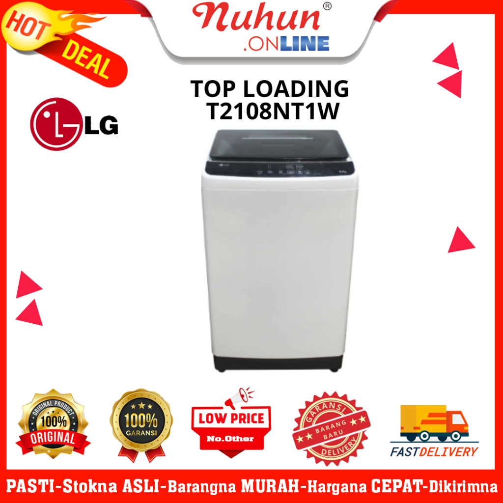 Jual Mesin Cuci Top Loading LG T2108NT1W 8kg | Shopee Indonesia