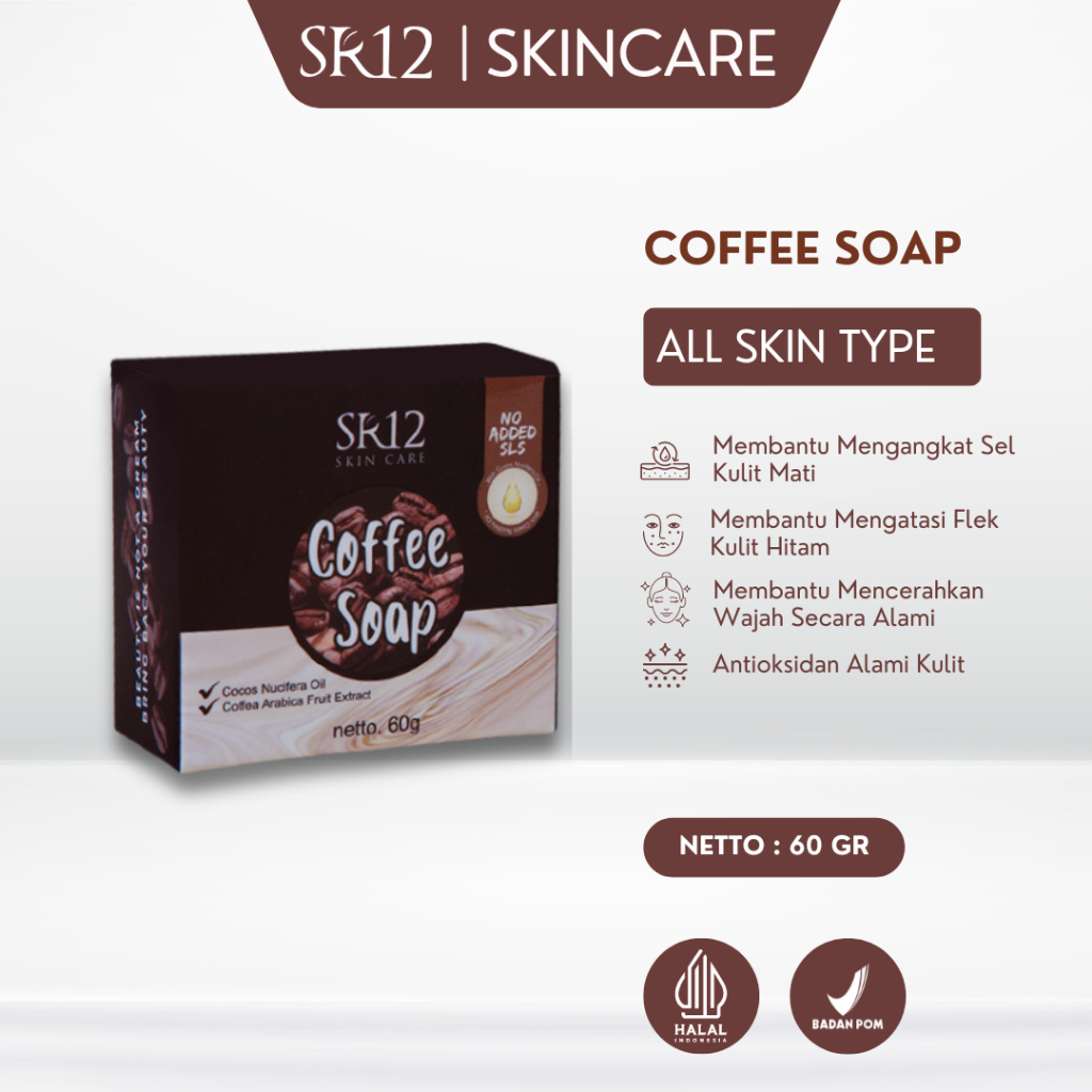 Jual Coffee Soap SR12 Sabun Kopi Herbal Menghilangkan Flek Hitam ...
