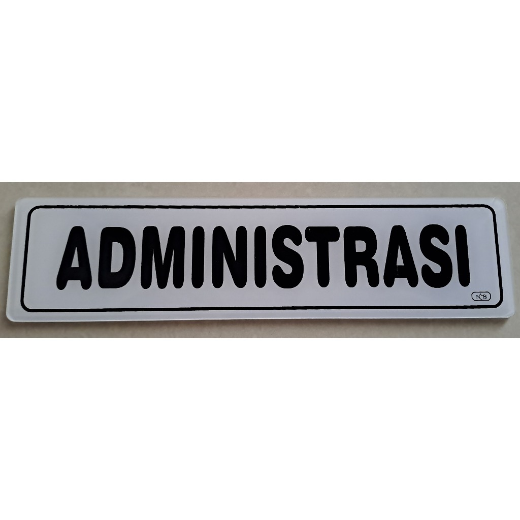 Jual Sign Label Acrylic/Label Akrilik Kecil - Administrasi (Putih ...