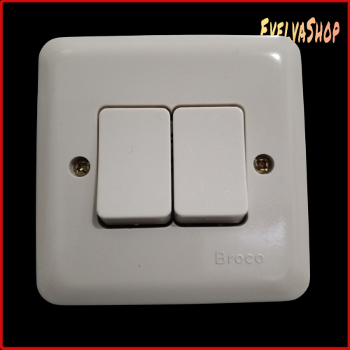 Jual Saklar Seri Switch Broco Engkel Double Inbow Saklar IB Ganda Tanam ...
