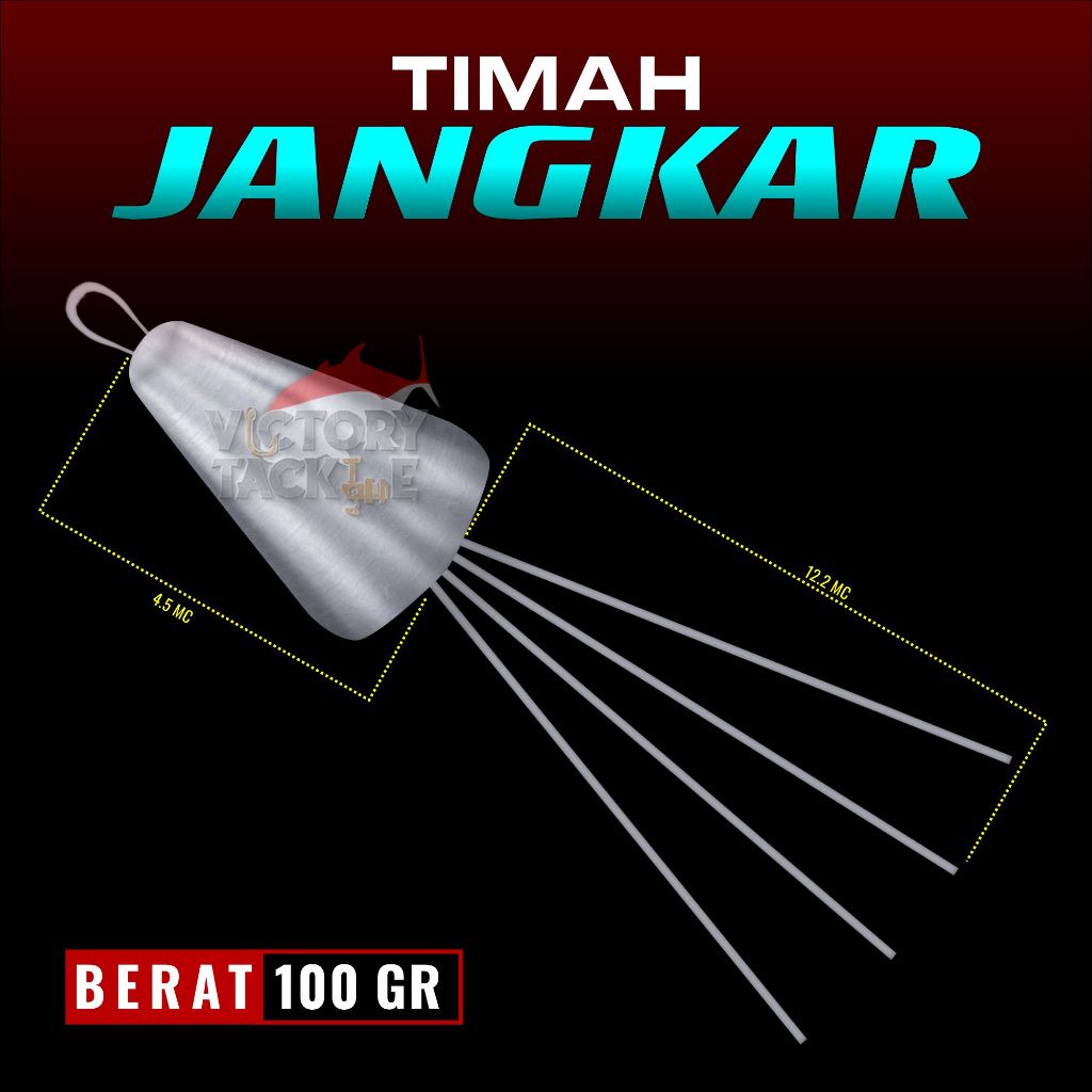 Jual Timah Pancing Model Jangkar Berat 75 100 Gram untuk Soft Lure ...