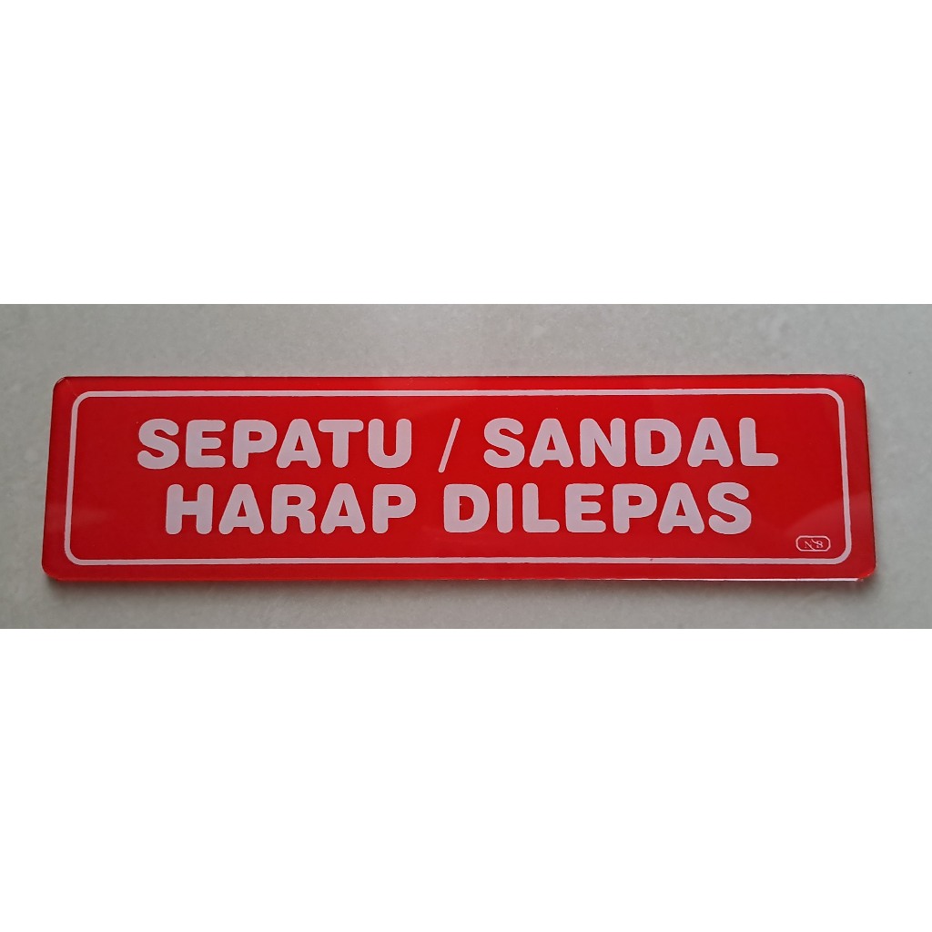 Jual Sign Label Acrylic/Label Akrilik Kecil - Sepatu Sandal Harap ...