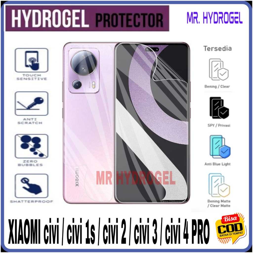 Jual AntiGores Hydrogel XIAOMI CIVI / CIVI 1S / CIVI 2 / CIVI 3 / CIVI 4 PRO / Clear Matte Blue ...