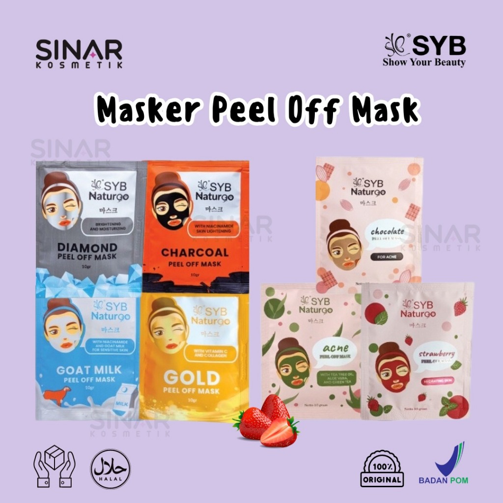 Jual SYB NATURGO Peel Off Mask Series 10gr BPOM 1 sachet | Shopee Indonesia