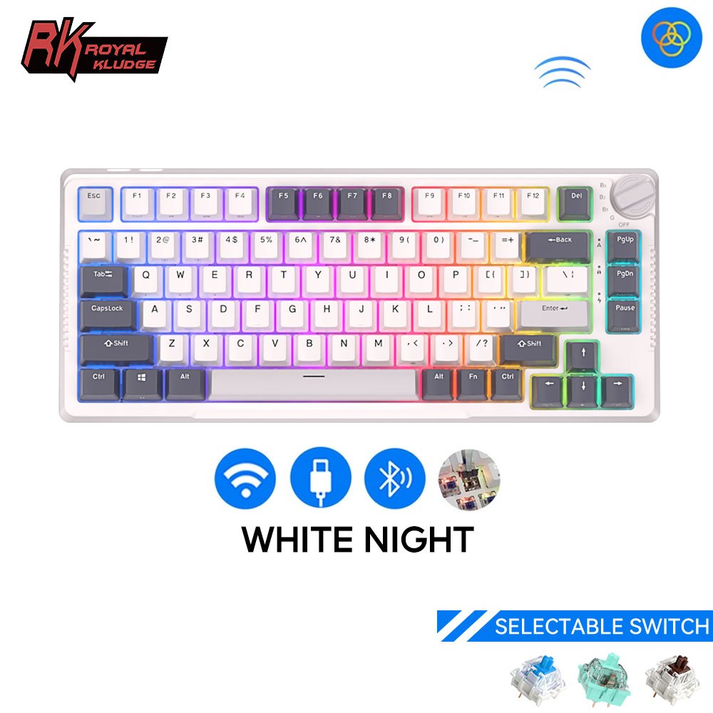 Jual Royal Kludge RK H81 Black 81 key Gasket Struktur Gaming Keyboard ...