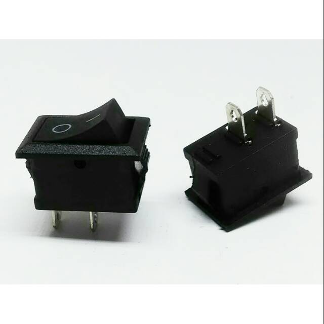 Jual Saklar / Rocker Switch Kecil BESAR 2 Pin 2 Kaki On Off Hitam ...