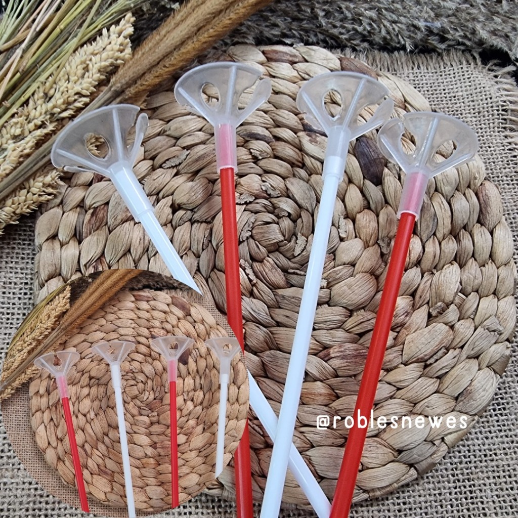 Jual Gagang Tangkai Balon / Stik Balon Merah Putih / Aksesoris Party ...