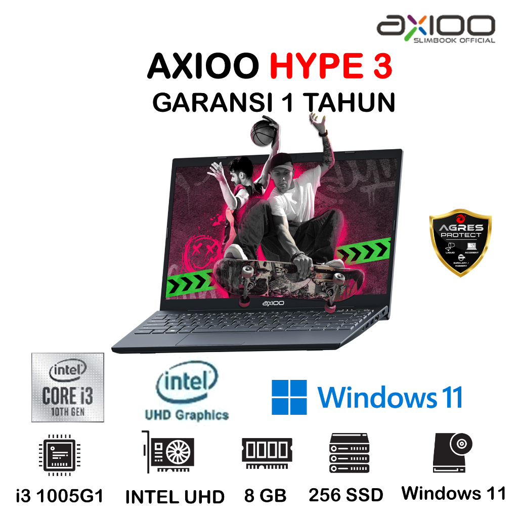 Jual LAPTOP AXIOO MYBOOK HYPE 3 | i3 1005G1 8GB 256GB Windows 11 | Shopee Indonesia