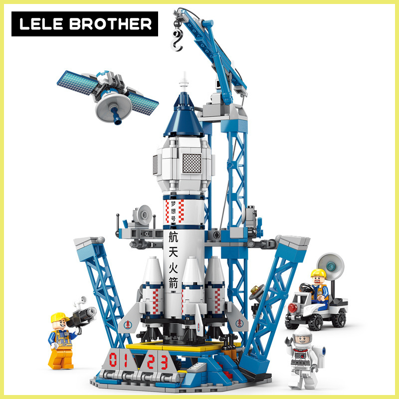 Jual LELE Mainan Anak Laki-laki Block 500Pcs NASA Seri Roket Model 3D ...